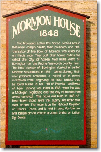 Tour of Historic Mormon City of Voree - Burlington, Wisconsin - Like Nauvoo